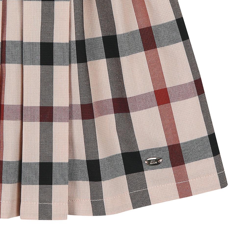 DAKS BABY[24SS] 하우스체크 플리츠 롱블라우스 EUM21XB52M_BG